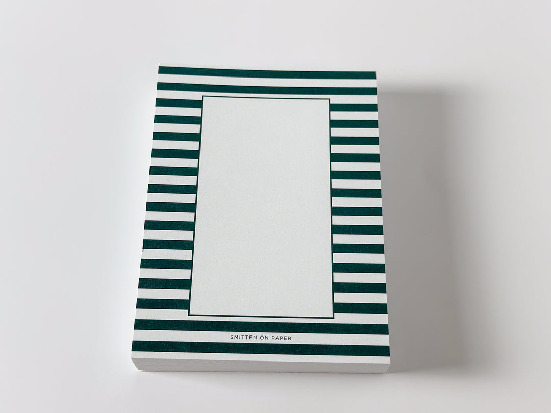 Green Stripe Chunky Notepad – Postmark'd Studio