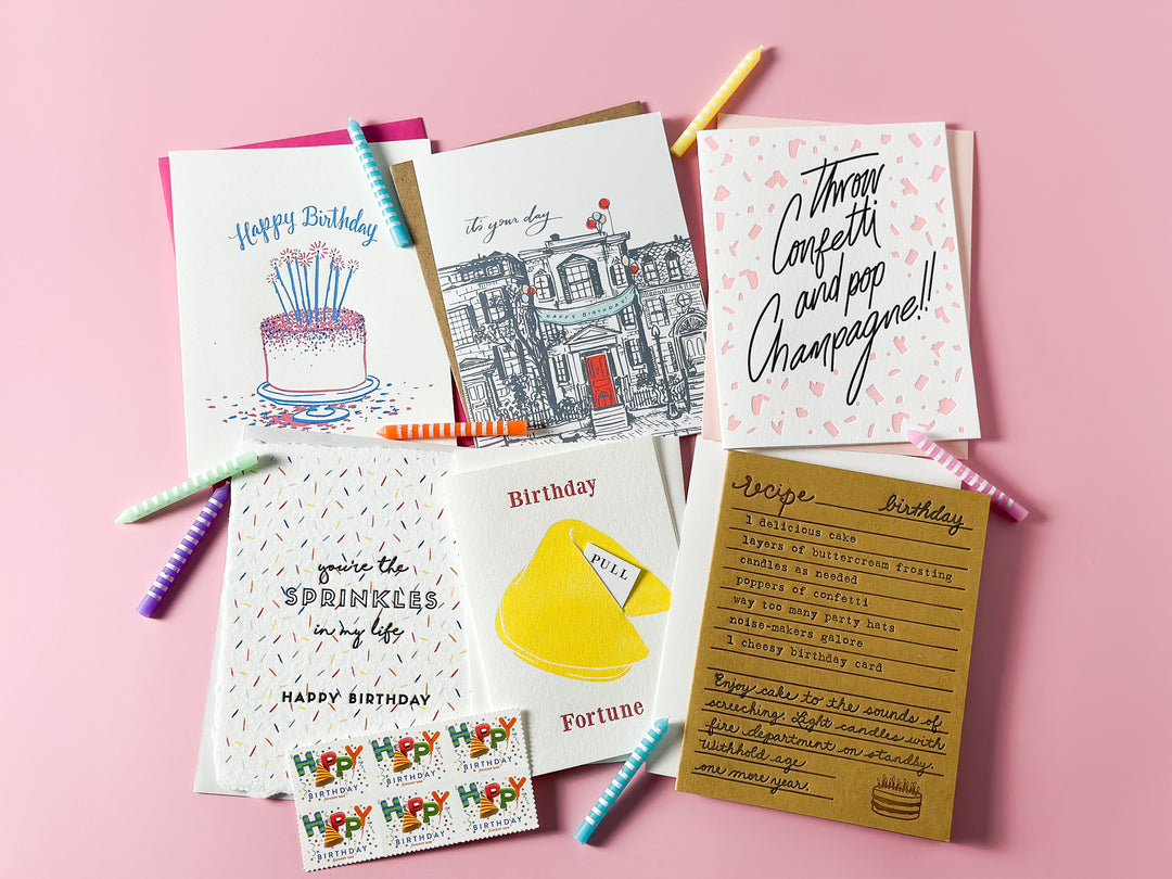 Dahlia Press Envelope Fancy Flat Notecard Set – Postmark'd Studio