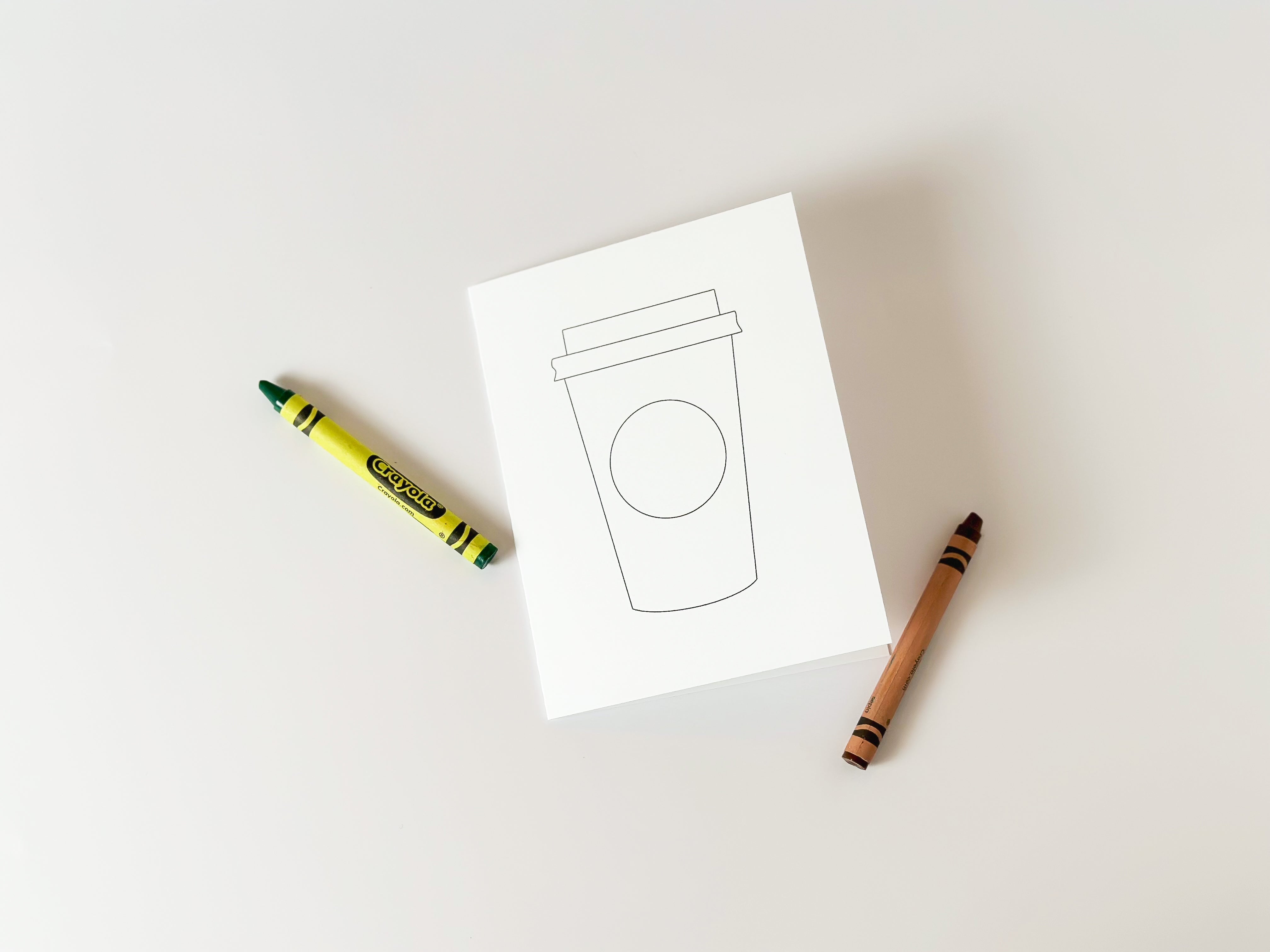 Coffee Cup Coloring Card – Postmark'd Studio